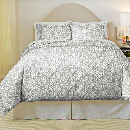 Click here for Pointehaven Velvet Feel Printed Cotton Duvet Cover... prices