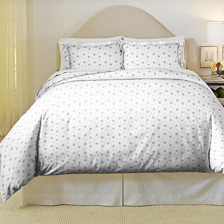 Click here for Pointehaven Velvet Feel Printed Cotton Duvet Cover... prices