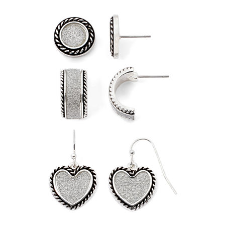 Click here for Mixit Womens Hypoallergenic 3 Pair Earring Set  On... prices