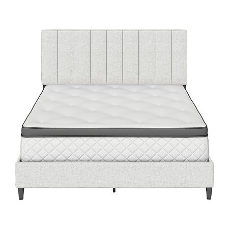 Click here for Lenora Upholstered Wooden Bed  One Size  Beige prices