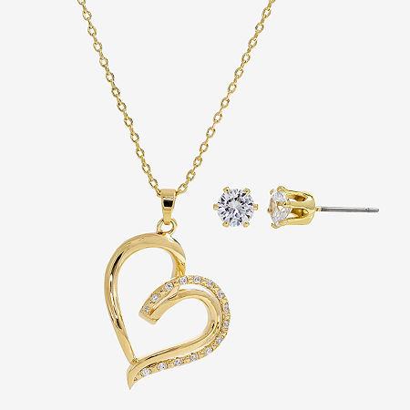 Click here for Sparkle Allure Womens Cubic Zirconia 14K Gold Over... prices
