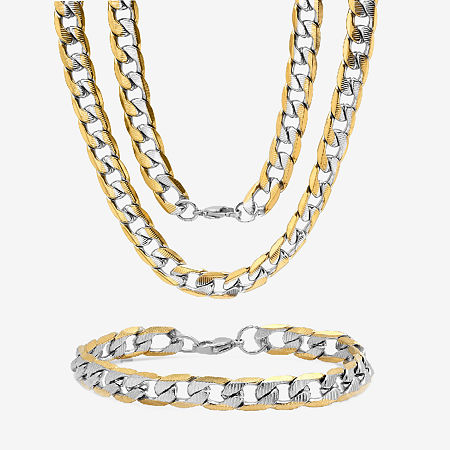 Click here for Steeltime Mens 18K Gold Over Stainless Steel Hypoa... prices