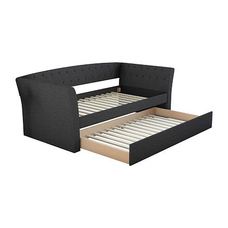 Click here for Nellie Upholstered Wooden Daybed  One Size  Black prices