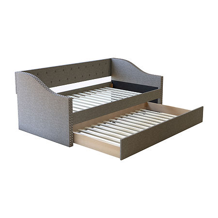 Click here for Mia Upholstered Wooden Daybed  One Size  Gray prices