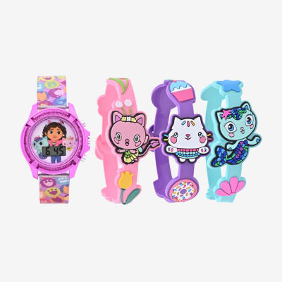 Nickelodeon Gabby's Dollhouse Girls Digital Multicolor 4-pc. Watch ...
