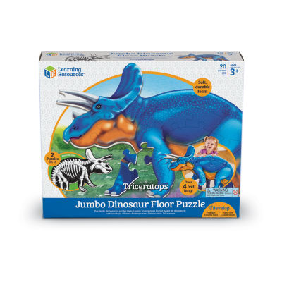 Learning Resources Jumbo Dinosaur Floor Puzzle - Triceratops Discovery ...