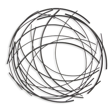 Click here for Cheungs Denine Black Abstract Round Metal Wall Art... prices