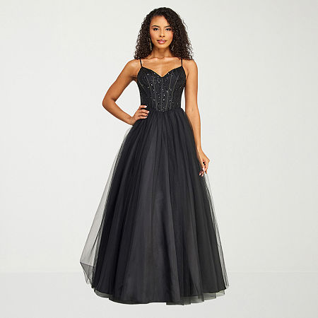 Click here for B. Smart Womens Juniors Sleeveless Sequin Ball Gow... prices