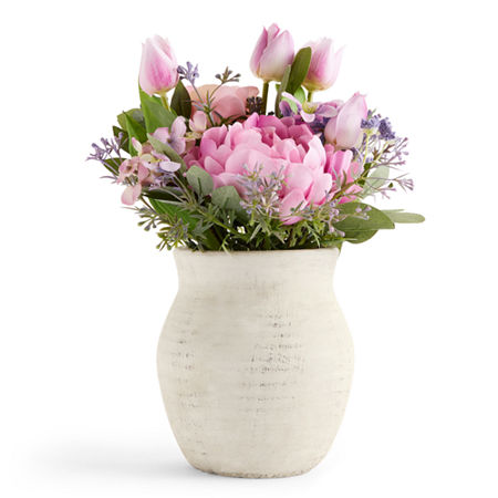 Click here for Linden Street Tulip And Lilac Floral Arrangement... prices