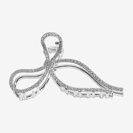 Click here for Bijoux Bar Silver Tone Bow Hair Clip  One Size  Si... prices