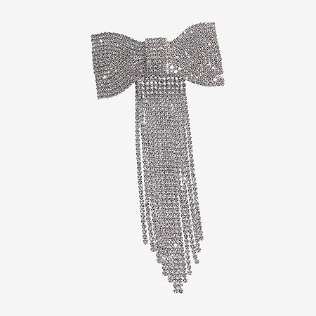 Click here for Bijoux Bar Bow Barrette  One Size  Silver prices