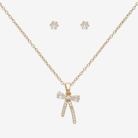 Click here for Mixit Womens Cubic Zirconia Bow Hypoallergenic 3-p... prices