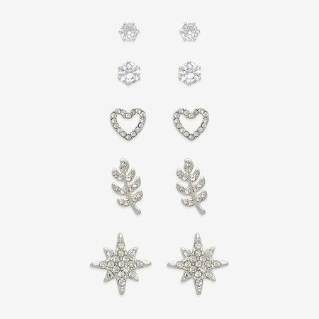 Click here for Mixit Womens Cubic Zirconia Heart Hypoallergenic 5... prices