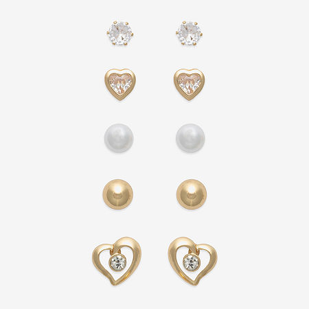 Click here for Mixit Womens Cubic Zirconia Heart Hypoallergenic 5... prices