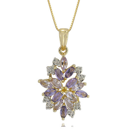 Click here for 14K Gold over Silver Genuine Amethyst  Genuine Pin... prices