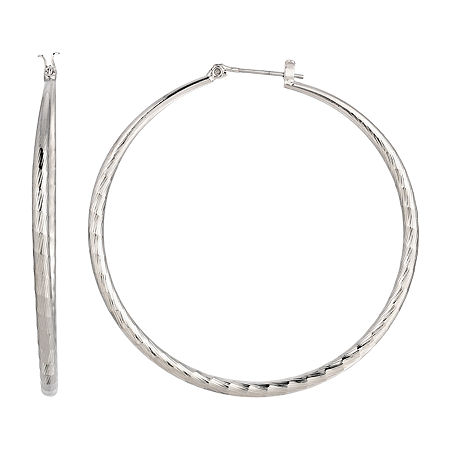 Click here for 1928 Silver Tone Womens 2 1/4 Inch Hoop Earrings... prices