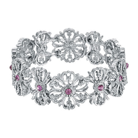 Click here for 1928 Silver Tone Womens Stretch Bracelet  One Size... prices