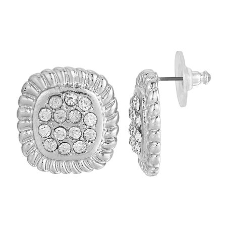 Click here for 1928 Silver Tone 20mm Stud Earrings  One Size  Whi... prices