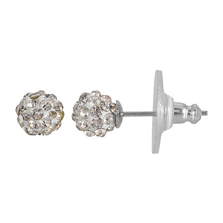 Click here for 1928 Silver Tone 10mm Stud Earrings  One Size  Whi... prices