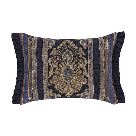 J Queen New York Woodstock Decorative Pillow  15 x 20 - Indigo
