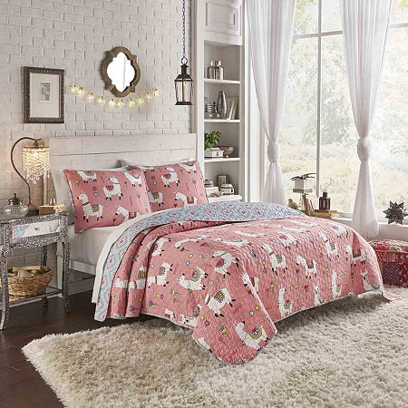 Click here for Vue Llama Drama Reversible Quilt Set  One Size  Or... prices