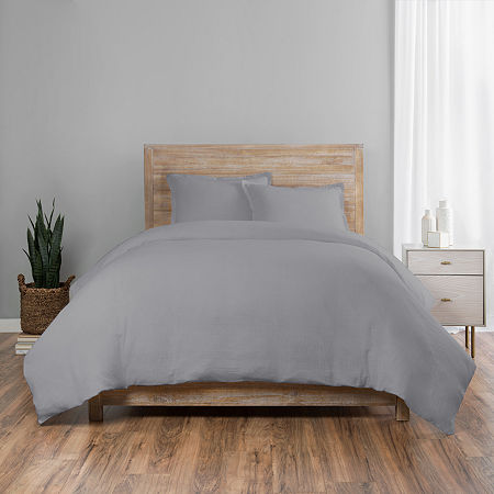 Click here for Vue Lark Solid 3pc Cotton Duvet Set  One Size  Gra... prices