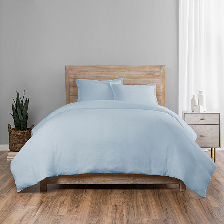 Click here for Vue Lark Solid 3pc Cotton Duvet Set  One Size  Blu... prices