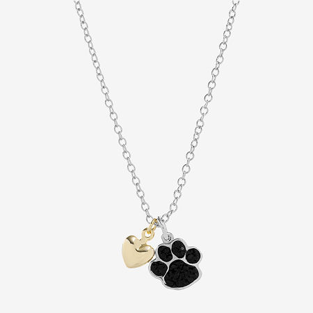 Click here for Sparkle Allure Dog Paw Womens Black Crystal 14K Go... prices