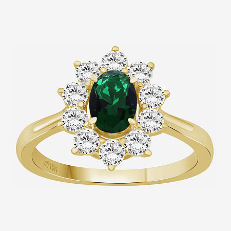 Click here for Womens Oval-cut Gemstone & 3/4 CT. T.W. Lab-Grown... prices
