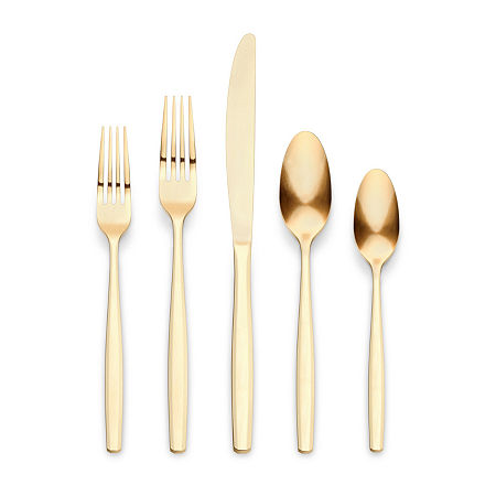 Ornative Amias 20 Piece Flatware Set  Service for 4 - Gold