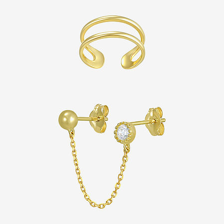 Click here for Gold Addiction Womens Cubic Zirconia 10K Gold 2 Pa... prices