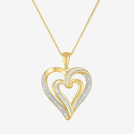 Click here for Womens 1/10 CT.T.W. Natural Diamond Heart Pendant... prices