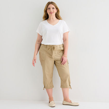Click here for St. Johns Bay Womens Plus Straight Capri Pant  24w... prices