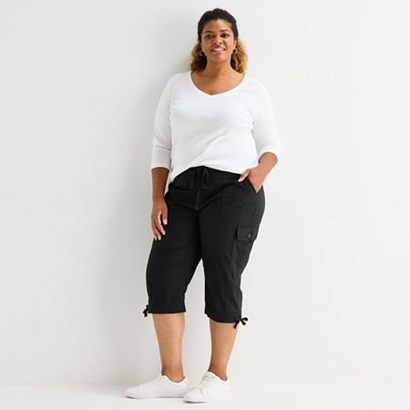 Click here for St. Johns Bay Womens Plus Straight Capri Pant  20w... prices