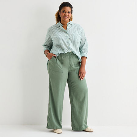 Click here for St. Johns Bay Womens Plus Wide Leg Pull-On Pant  0... prices
