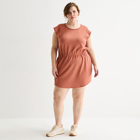 Click here for Stylus Womens Plus Short Sleeve T-Shirt Dress  2x... prices