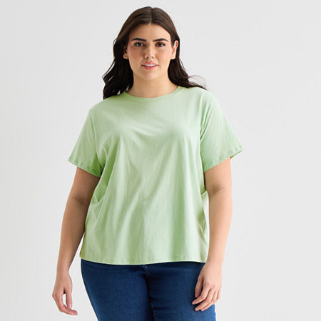 Click here for a.n.a Womens Plus Crew Neck Short Sleeve T-Shirt... prices