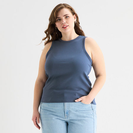 Click here for a.n.a Womens Plus High Neck Sleeveless Tank Top  5... prices