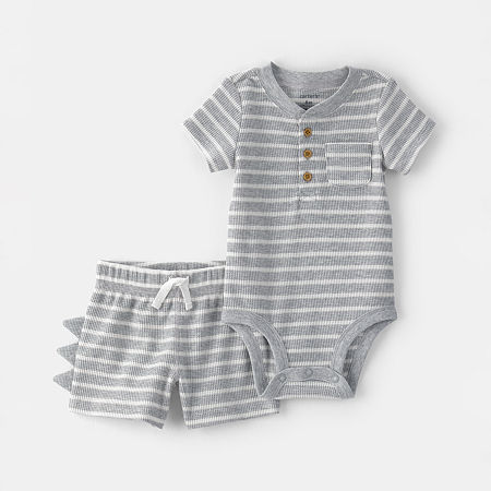 Click here for Carters Baby Boys Dino Spikes Waffle-Knit Short-Sl... prices