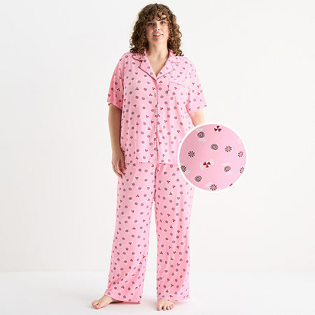 Click here for Sleep Chic Womens Short Sleeve 2-pc. Plus Pajama S... prices