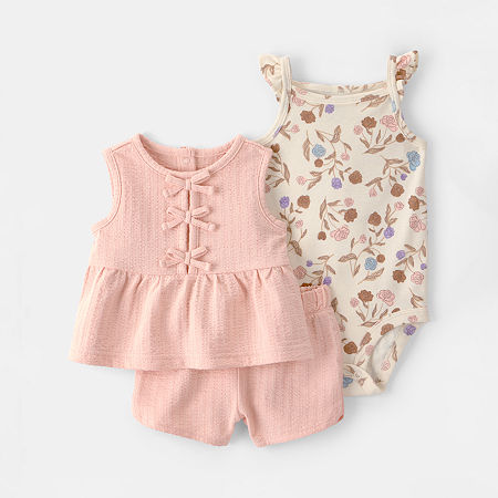 Click here for Carters Baby Girls Floral Top  Bodysuit  & Shorts... prices