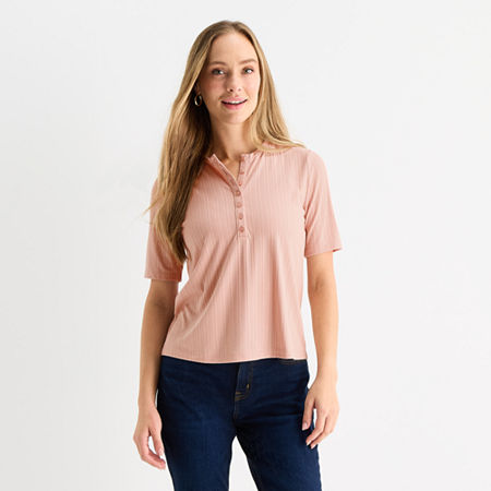 Click here for Liz Claiborne Womens Petite Crew Neck Elbow Sleeve... prices