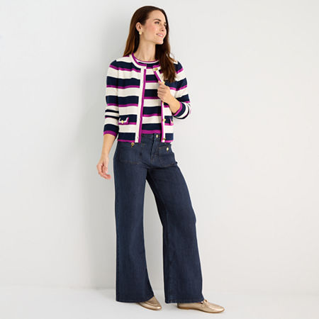 Click here for Liz Claiborne Womens Petite Mid Rise Wide Leg Jean... prices