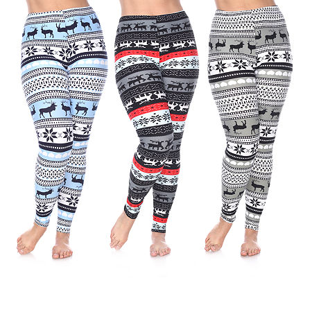 Click here for Plus Size White Mark 3pk. Deer Leggings prices