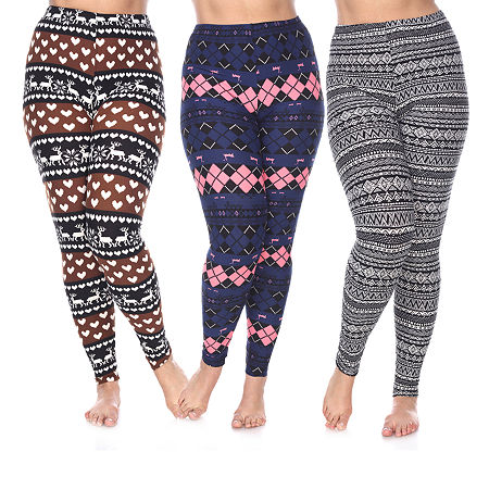 Click here for Plus Size White Mark 3pk. Heart & Diamonds Legging... prices