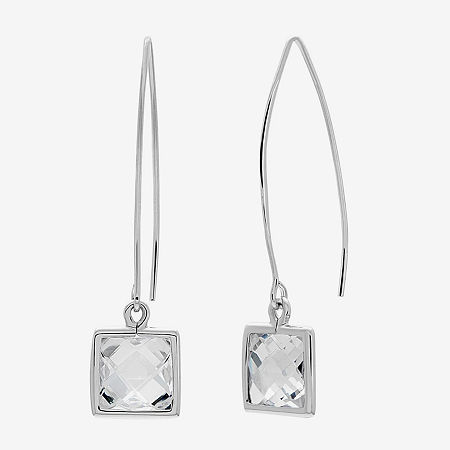 Click here for DiamonArt White Cubic Zirconia Sterling Silver Dro... prices