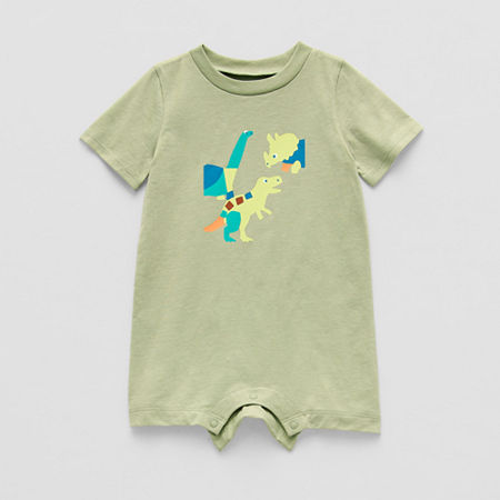Click here for Okie Dokie Baby Boys Short Sleeve Striped Romper... prices
