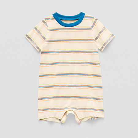 Click here for Okie Dokie Baby Boys Short Sleeve Striped Romper... prices