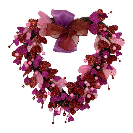 Click here for Northlight Glittering Hearts And Berries Wreath  O... prices