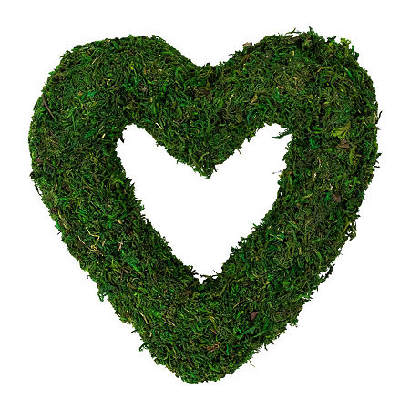 Click here for Northlight Reindeer Moss Heart Wreath  One Size  G... prices